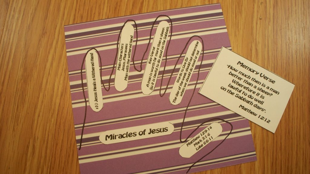 Jesus Heals a Withered Hand – Bible Crafts For Kids